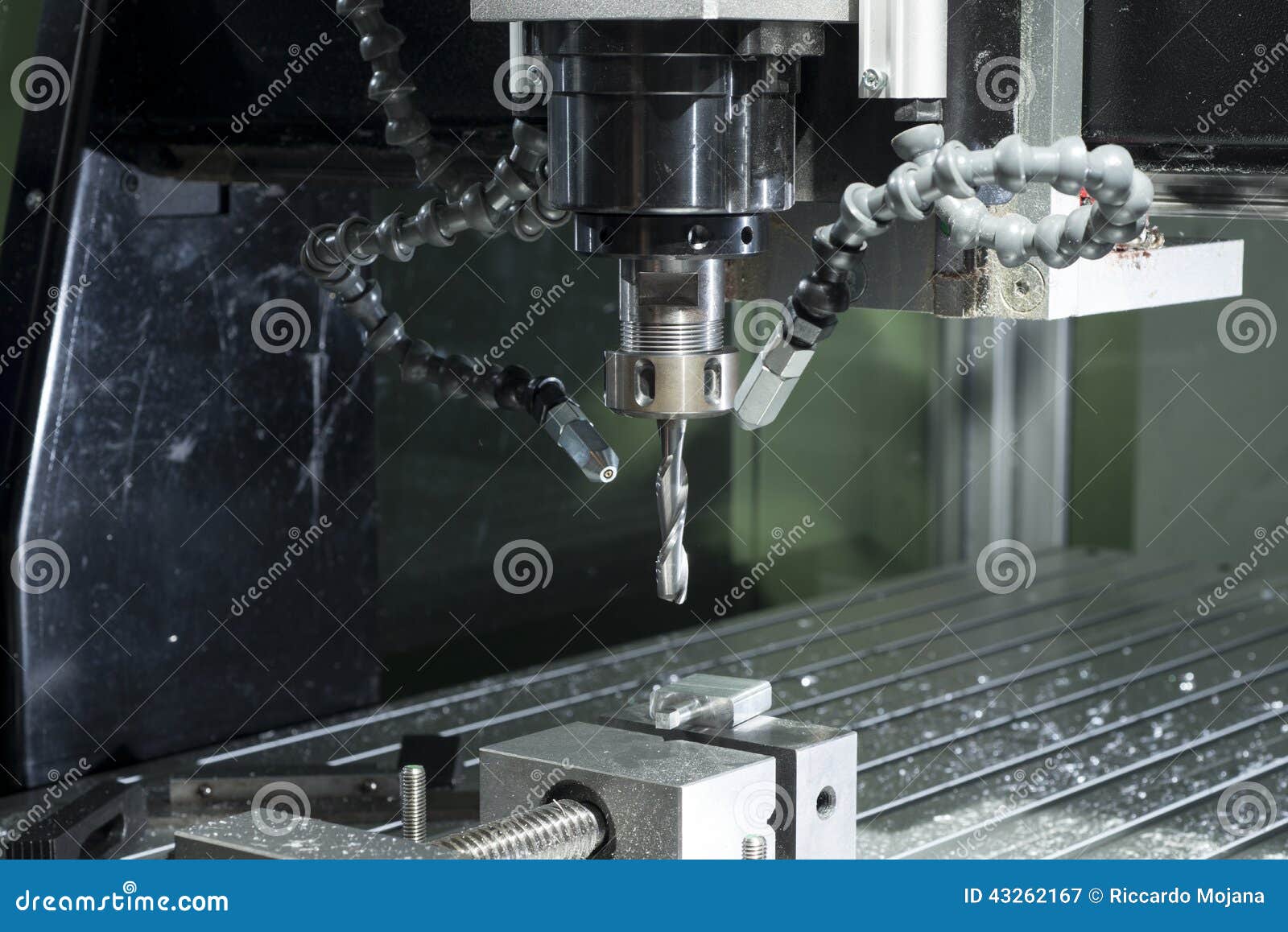 Industrial Cnc Mill Automated Metal Processing Machine Stock Image ...