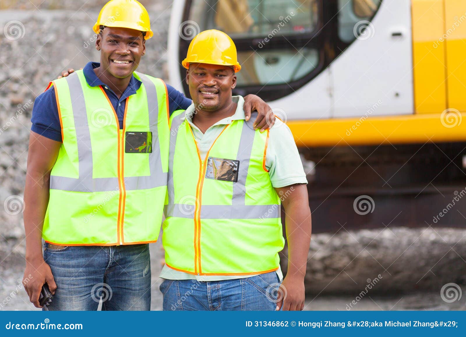 Industrial co-workers stock photo. Image of digger, looking - 31346862