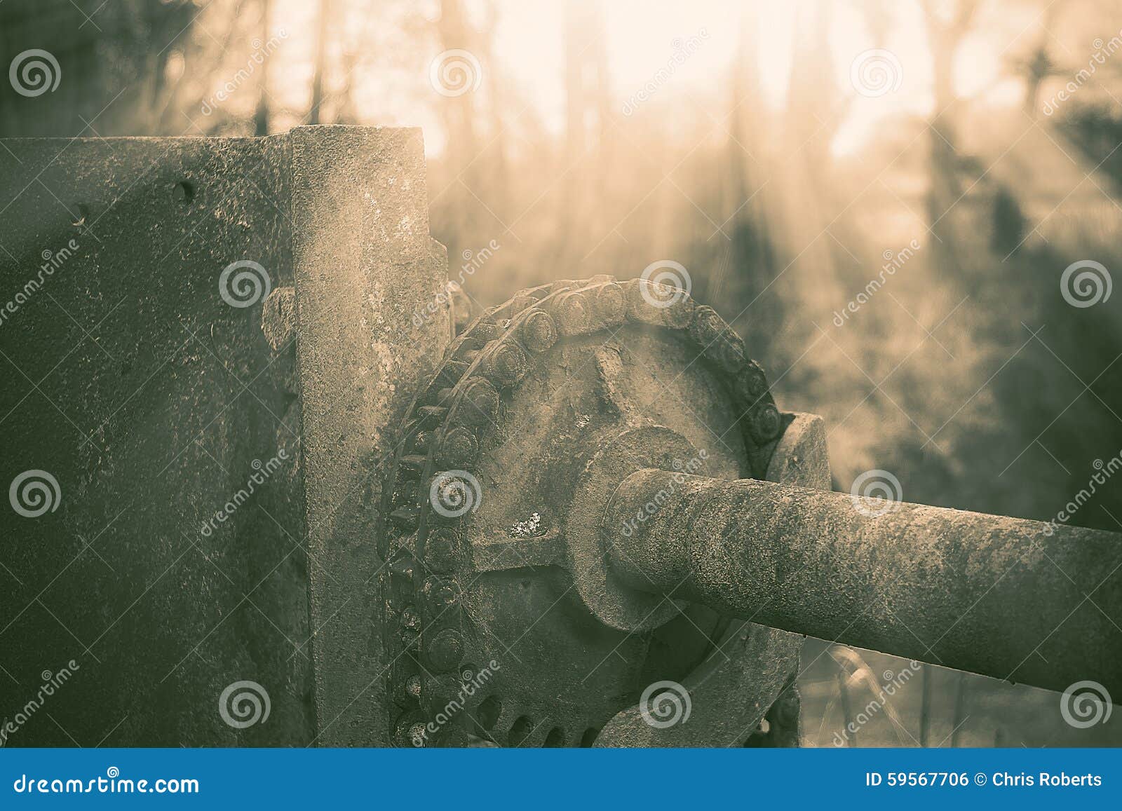 Industrial Cog on Dam stock photo. Image of rusty, water - 59567706