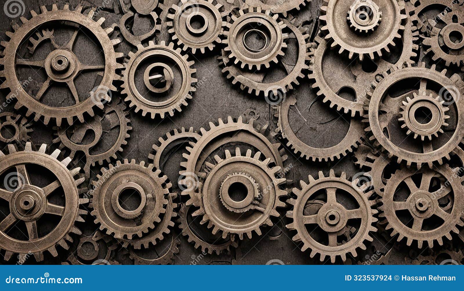 Industrial Cogs Gears Banner Background Stock Illustration ...