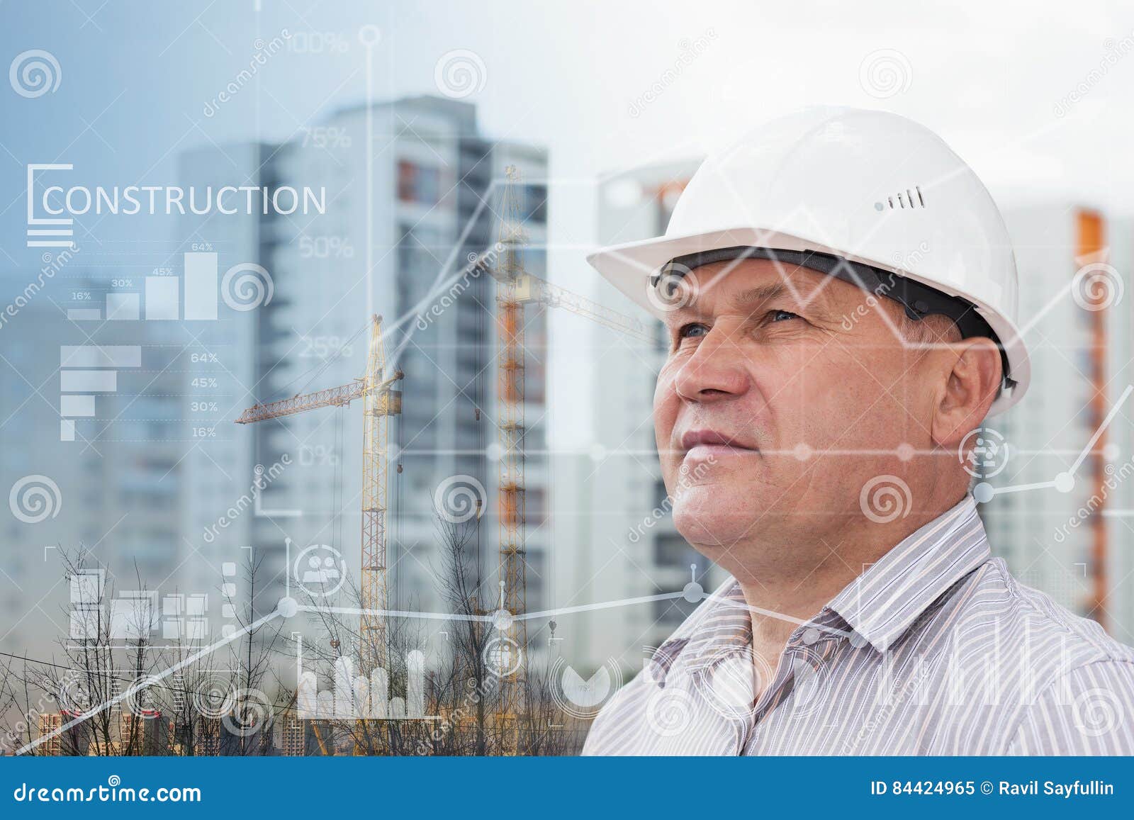 Industrial Collage with Charts Stock Image - Image of builder, design ...
