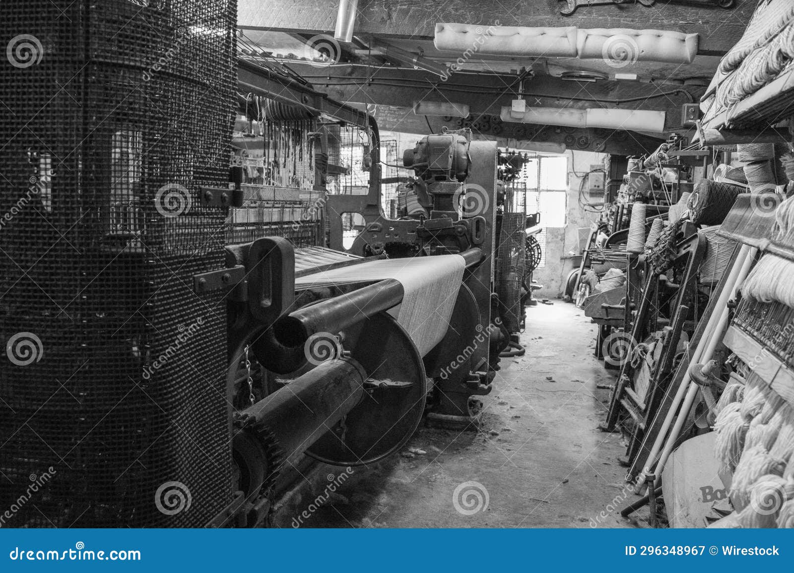 A Large Machine that is Inside of a Building with Many Bags Stock Image ...