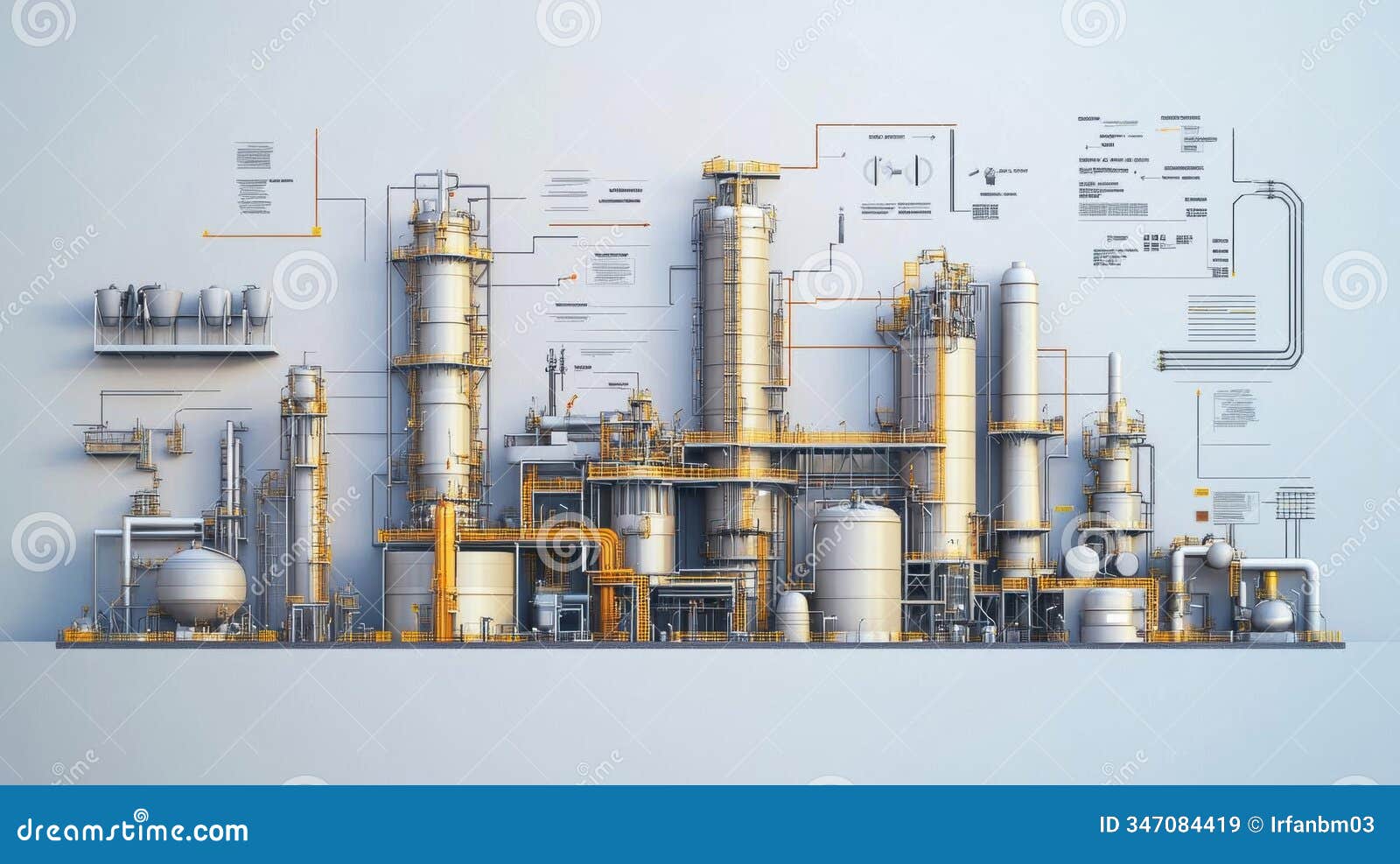 Industrial Complex, a Visual Representation of Manufacturing Processes ...