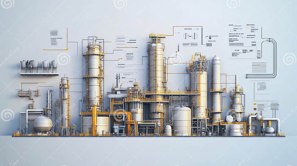 Industrial Complex, a Visual Representation of Manufacturing Processes ...