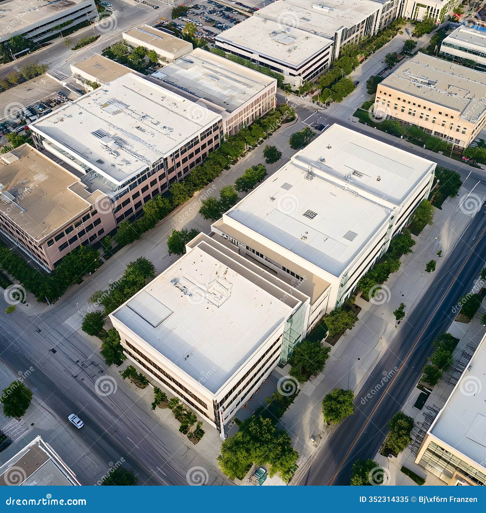 Industrial Complexes Modern Architecture Business District Stock ...