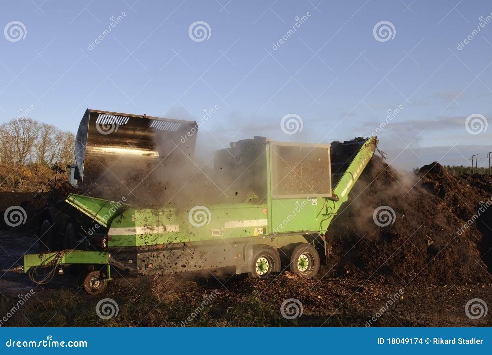 Industrial Compost Handling. Stock Photo - Image of environmental ...
