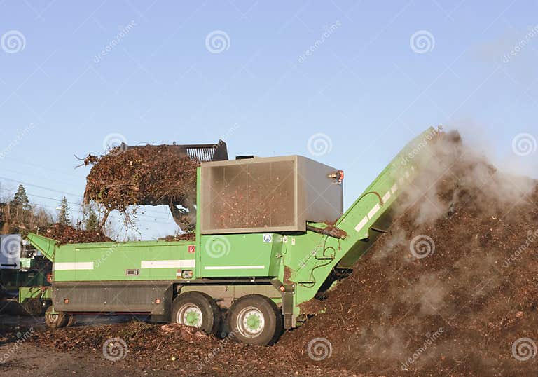 Industrial Compost Handling. Stock Image - Image of fresh, rural: 18049197