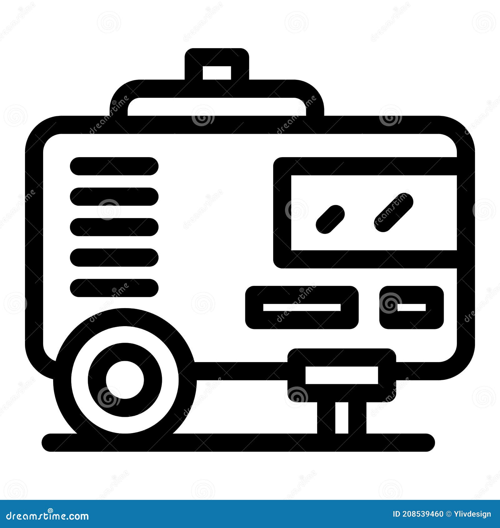 Industrial Compressor Icon, Outline Style Stock Vector - Illustration ...