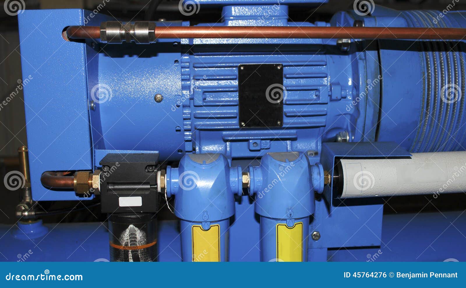 Industrial Compressor Machine Parts Stock Photo - Image of connector ...