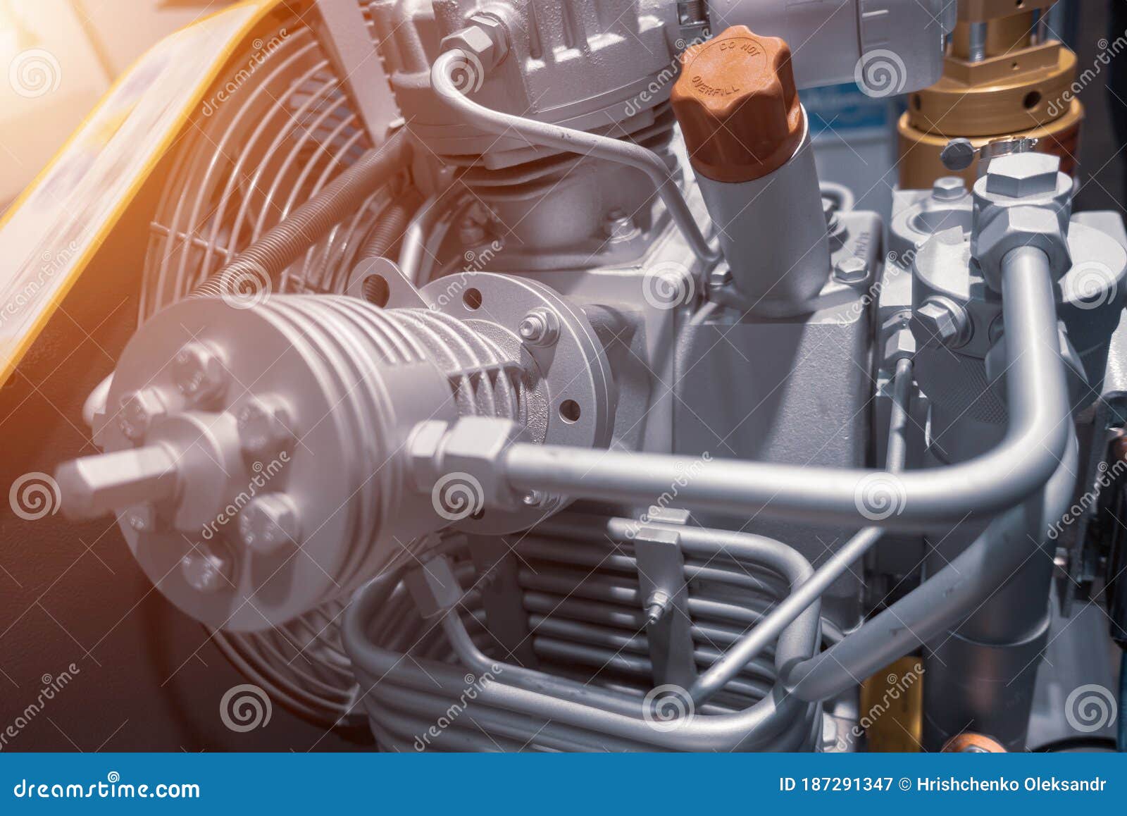 Industrial Compressor. Part of Compressor Engine Stock Image - Image of ...
