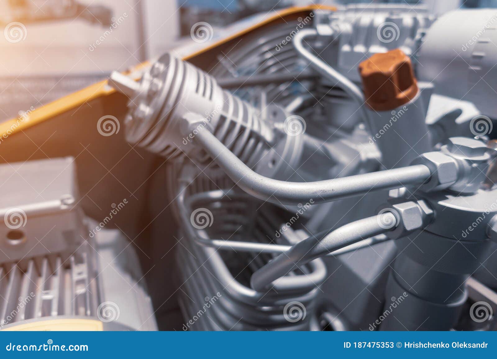 Industrial Compressor. Part of Compressor Engine Stock Image - Image of ...