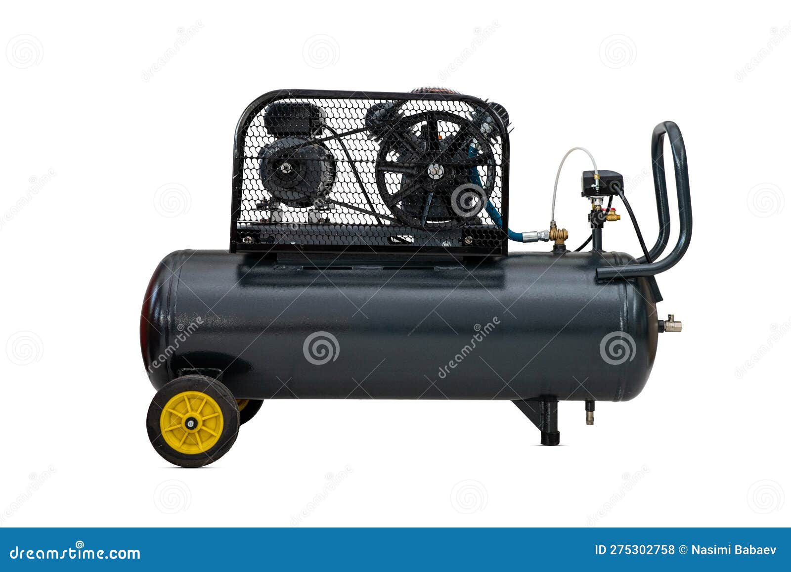 Industrial Compressor on a White Background Stock Photo - Image of ...
