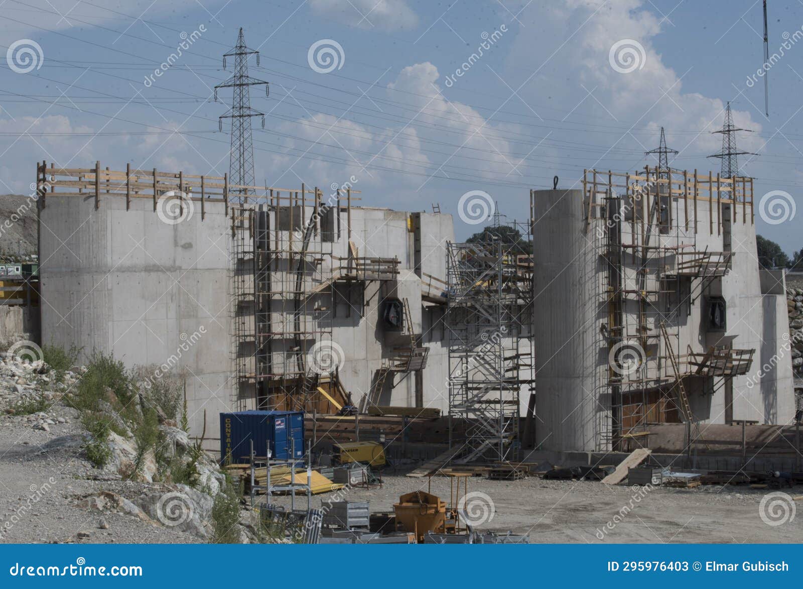 Industrial Concrete Building and Industrial Architecture Stock Image ...