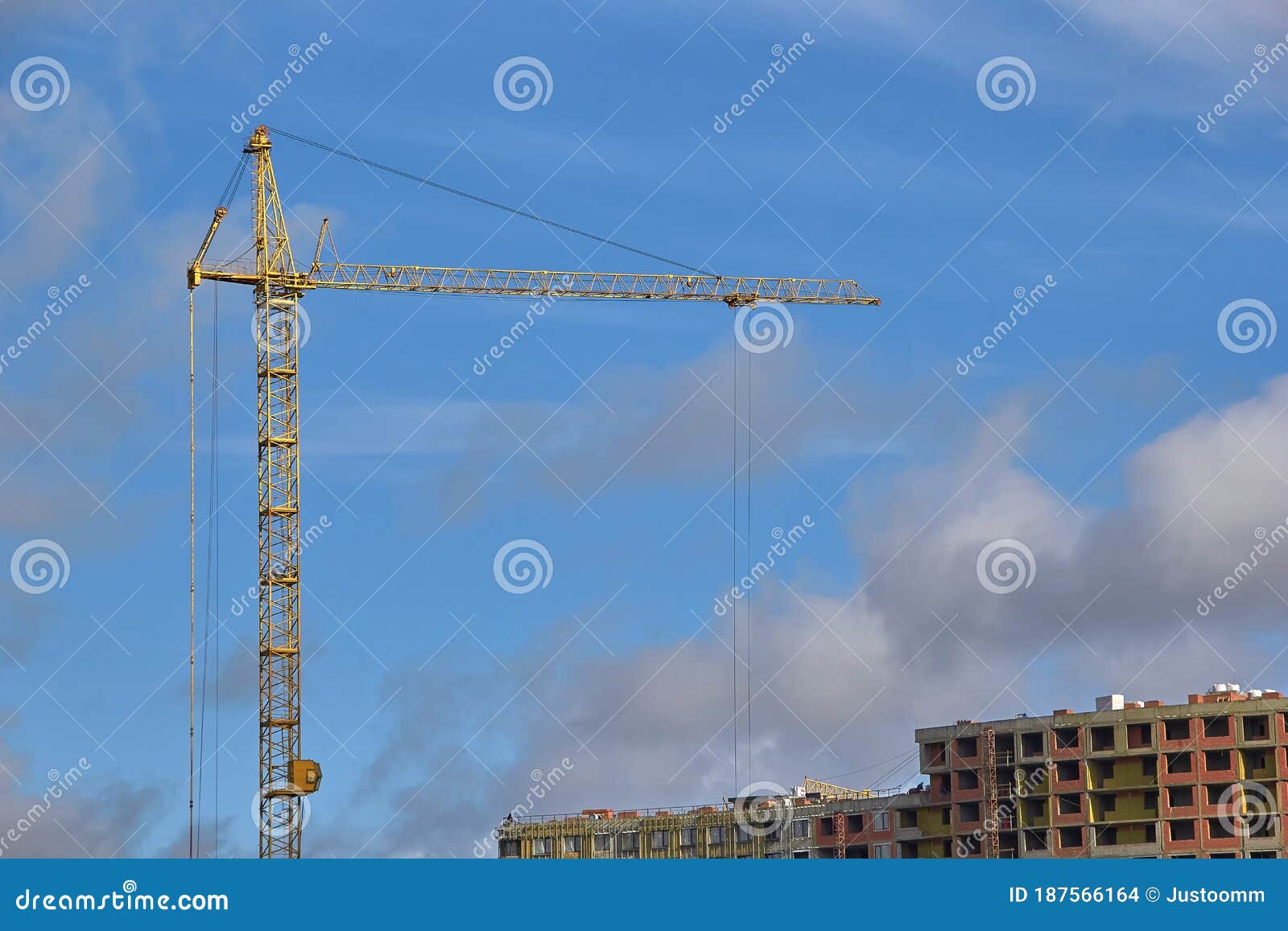Industrial Construction Cranes the Construction of an Building Stock ...