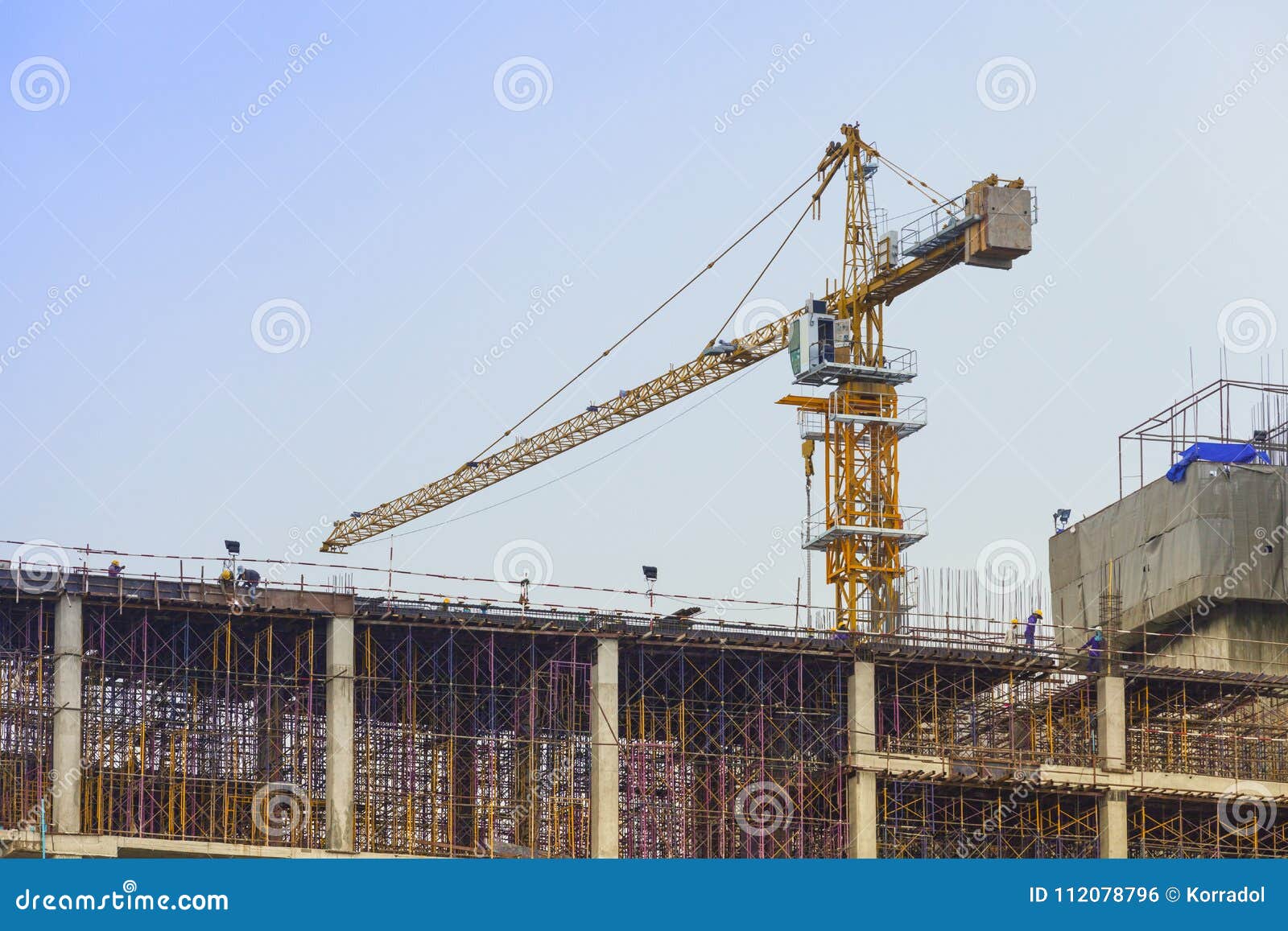 Industrial Construction Cranes Stock Photo - Image of blue, equipment ...