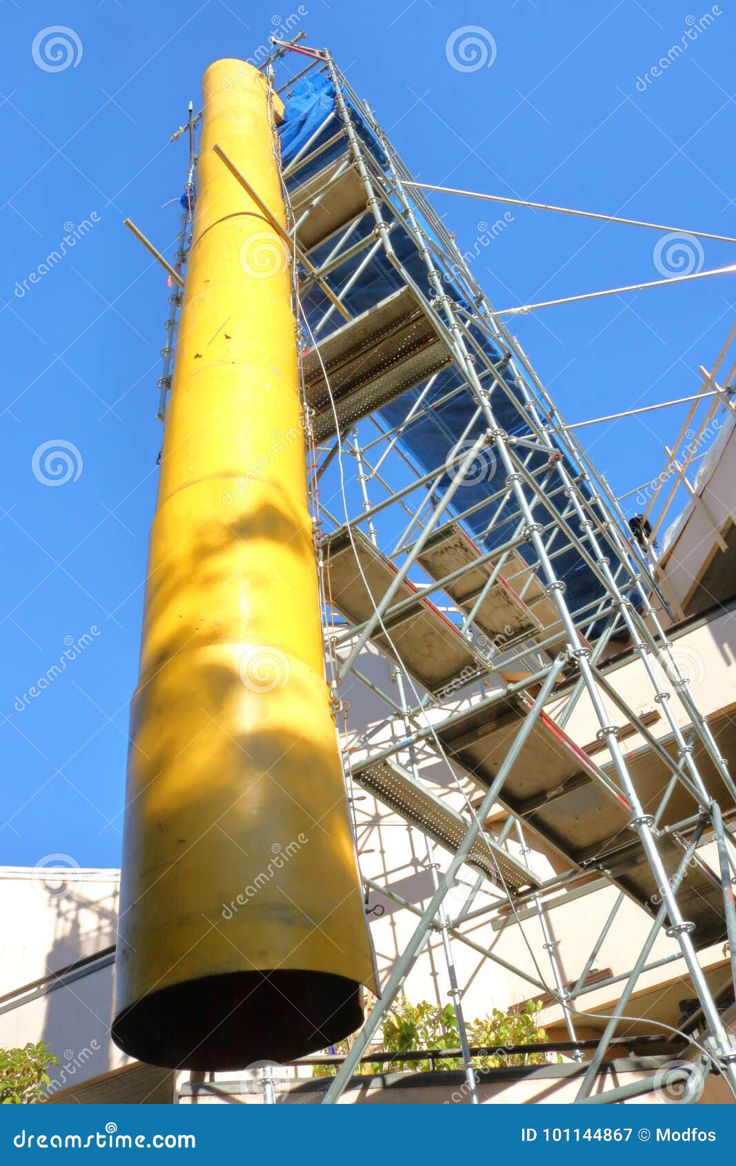 Industrial Construction Refuse Chute Stock Image - Image of pipe ...