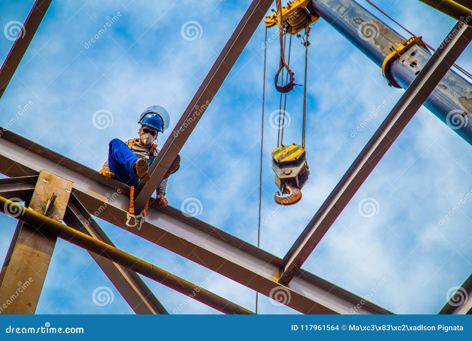 Industrial Construction Worker Frames Stock Photo - Image of helmet ...