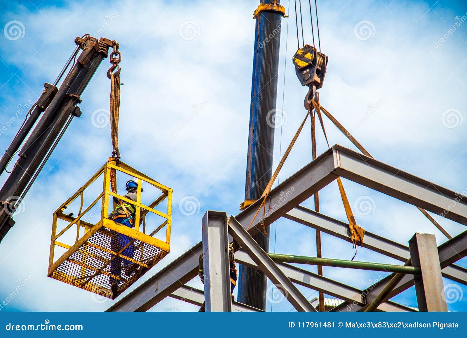 Industrial Construction Worker Frames Stock Image - Image of business ...