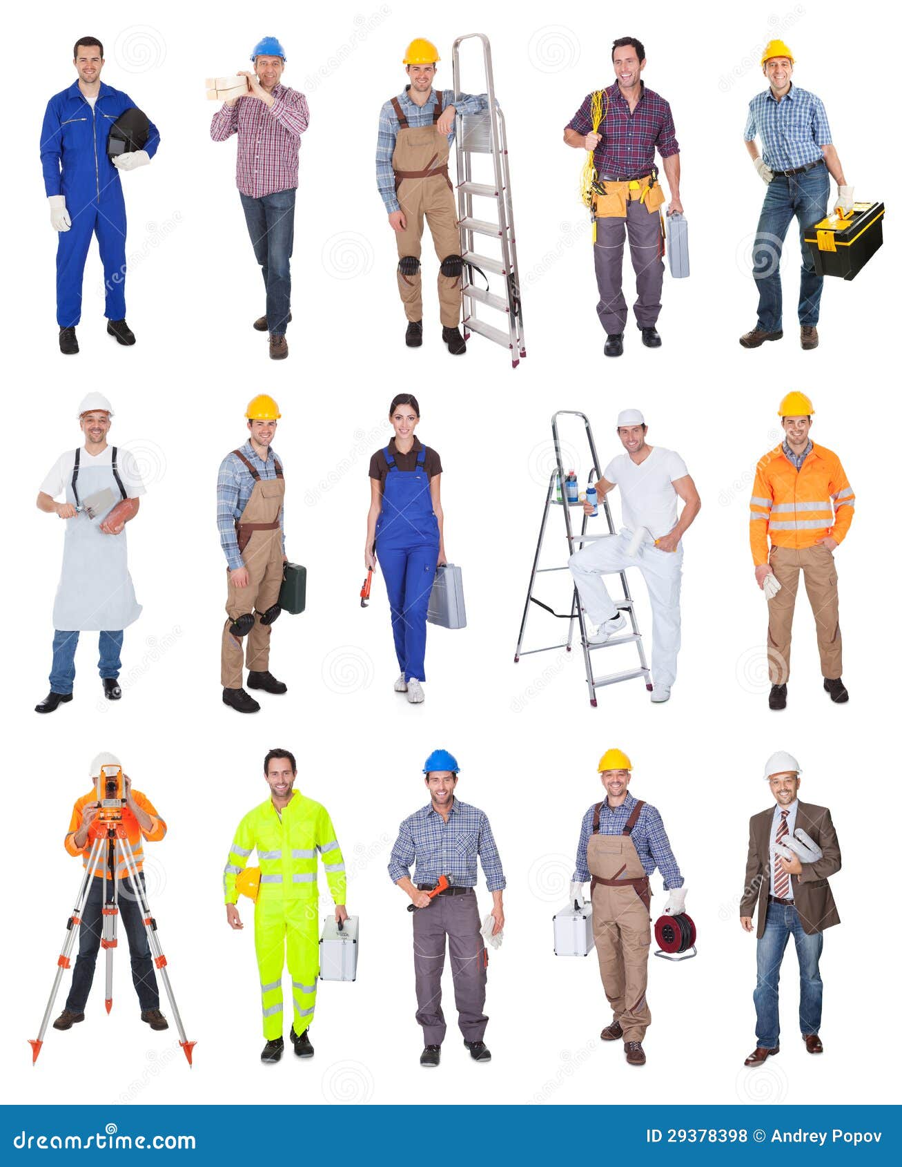 Industrial Construction Worker, Professional Bricklayer Worker Placing ...