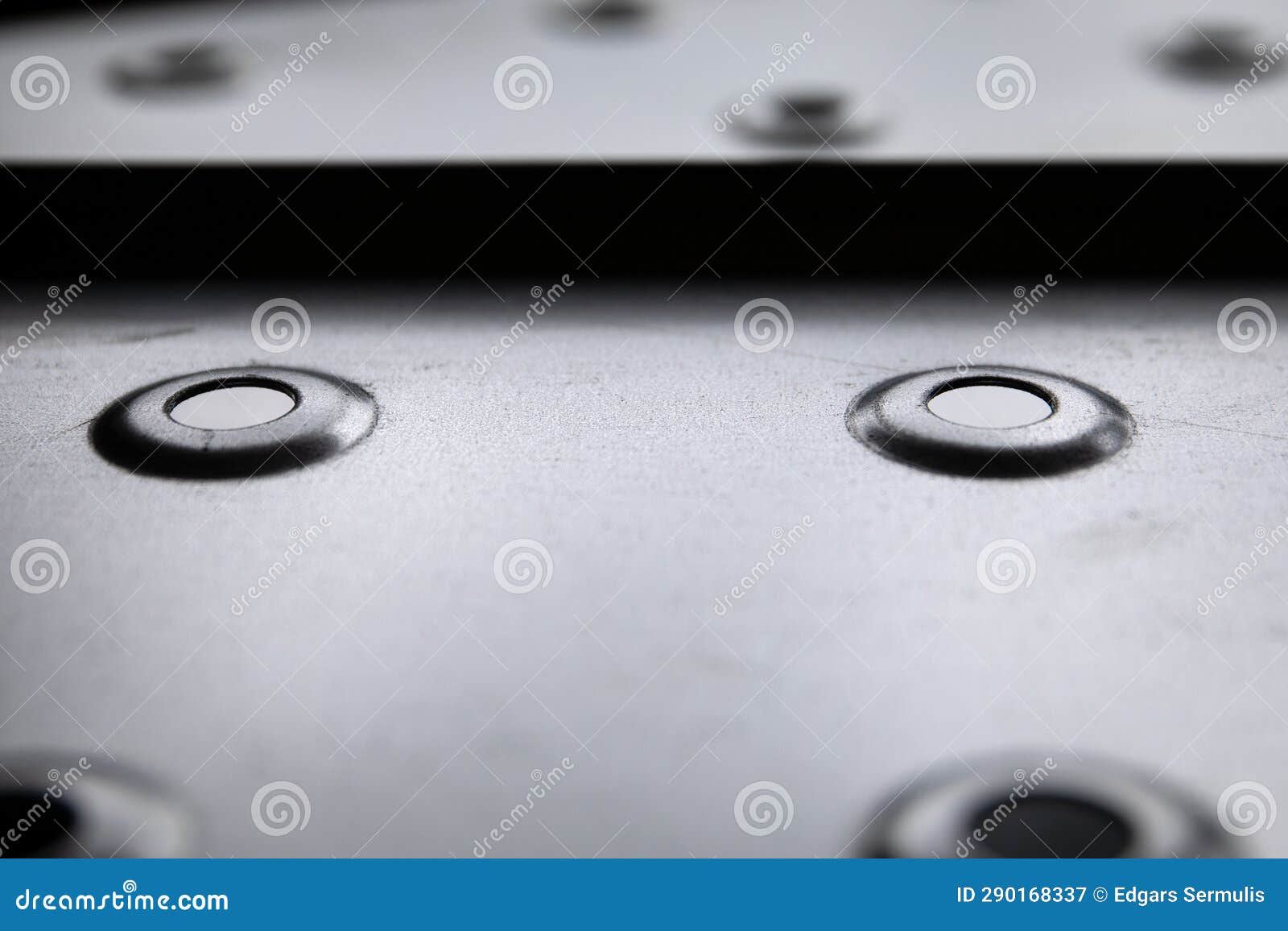 Industrial Constructions. Galvanized Metal Plate Surface with Holes ...