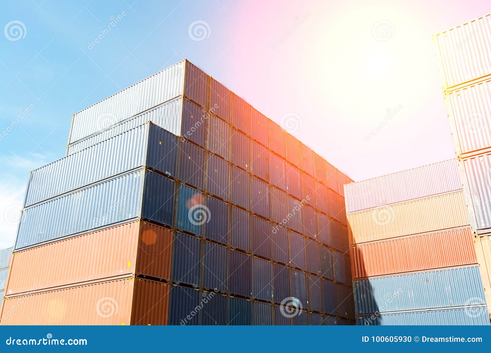 Industrial Container stock photo. Image of boat, containers - 100605930