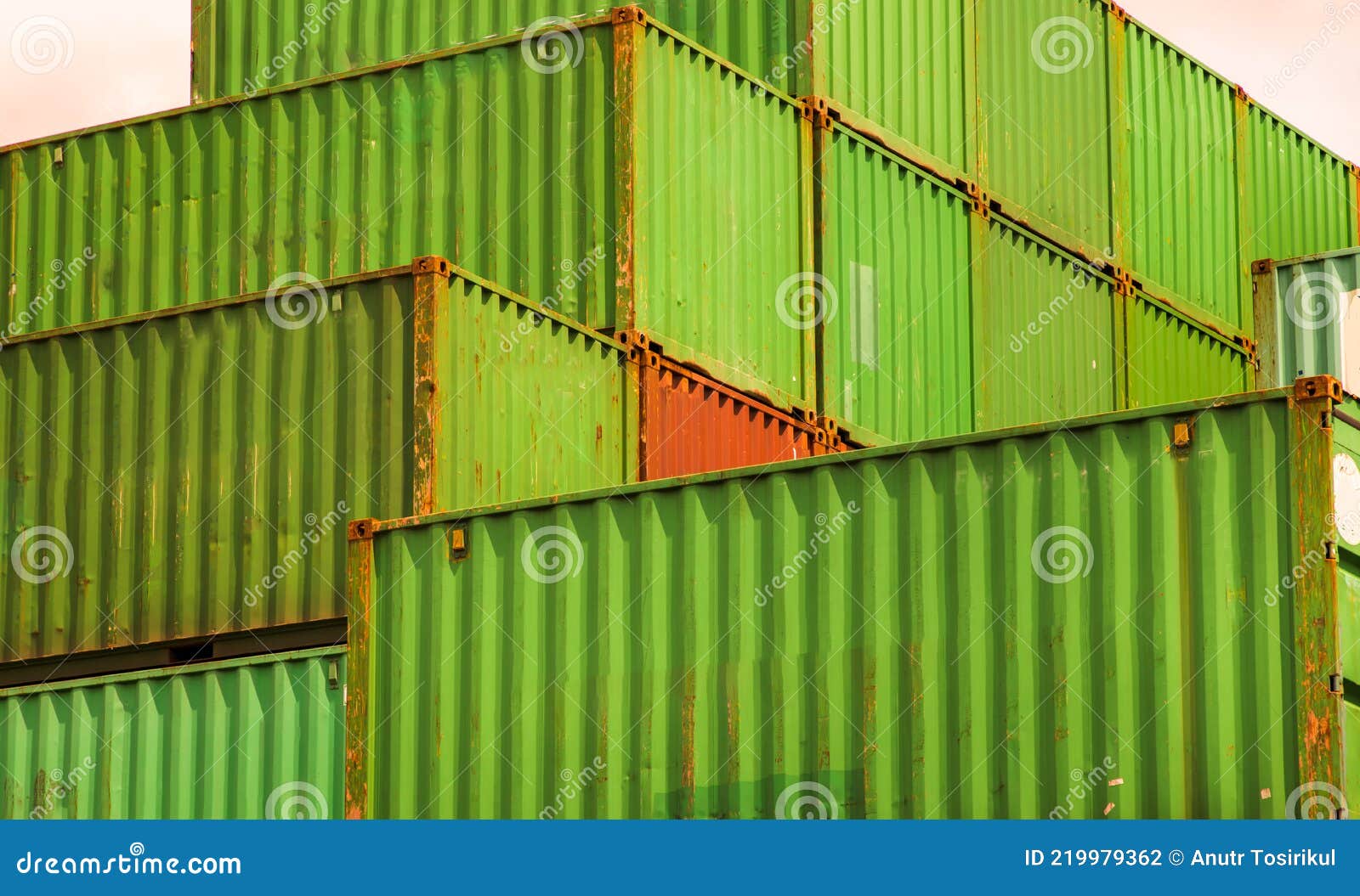 Industrial Containers Box for Logistic Import Export Business Concept ...
