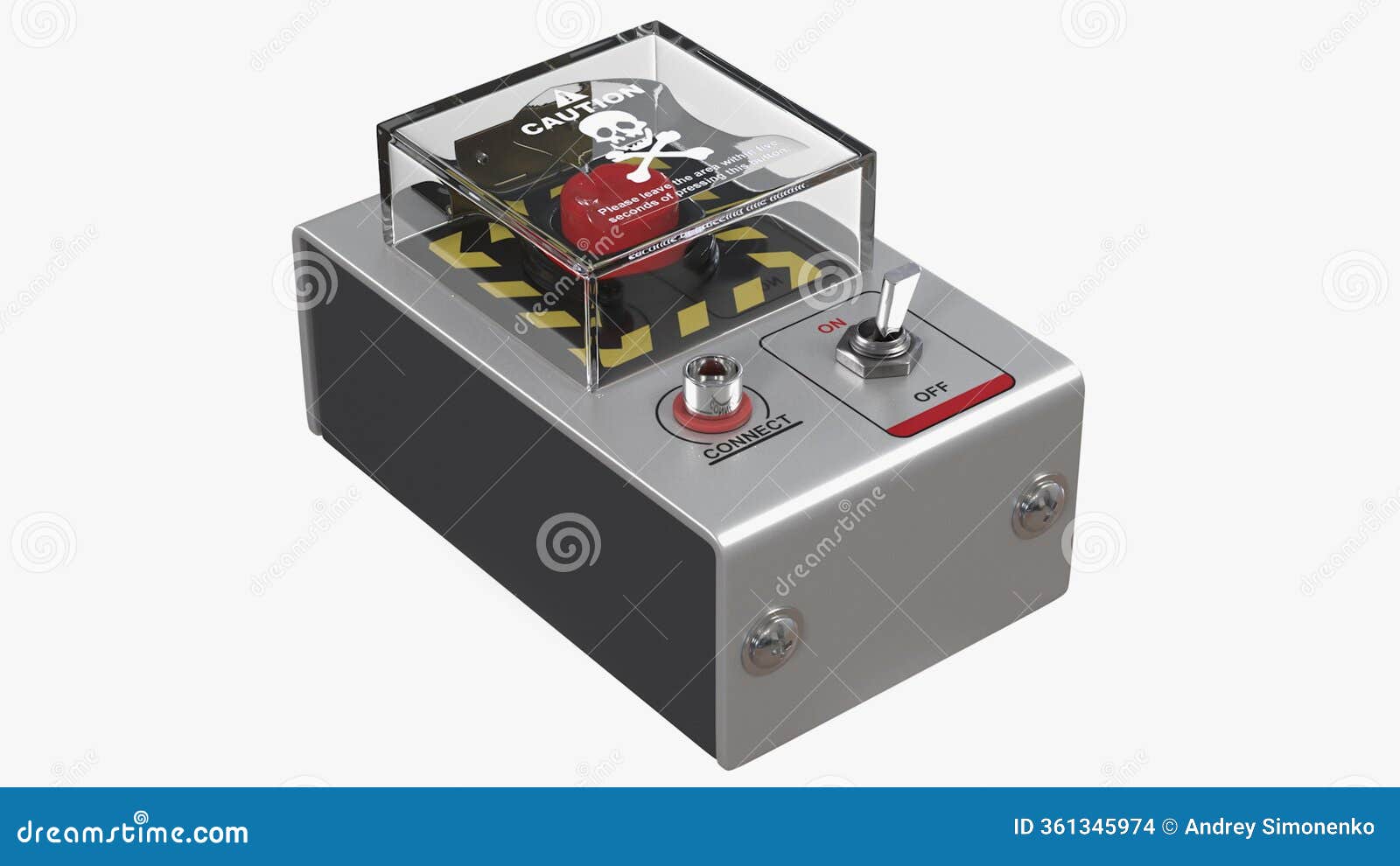 Industrial Control Box with Caution Warning and Switch Stock Photo ...