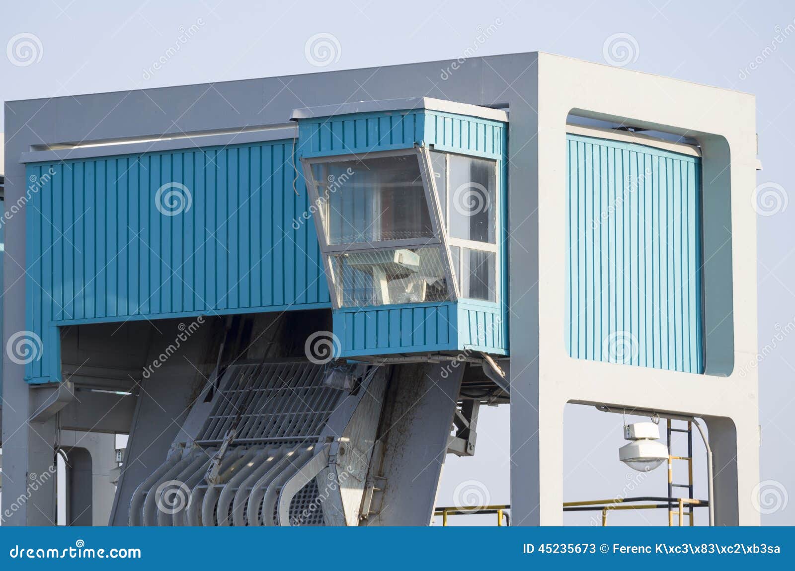 Control Cabin Of A Loading Crane For Loading And Unloading Ships ...