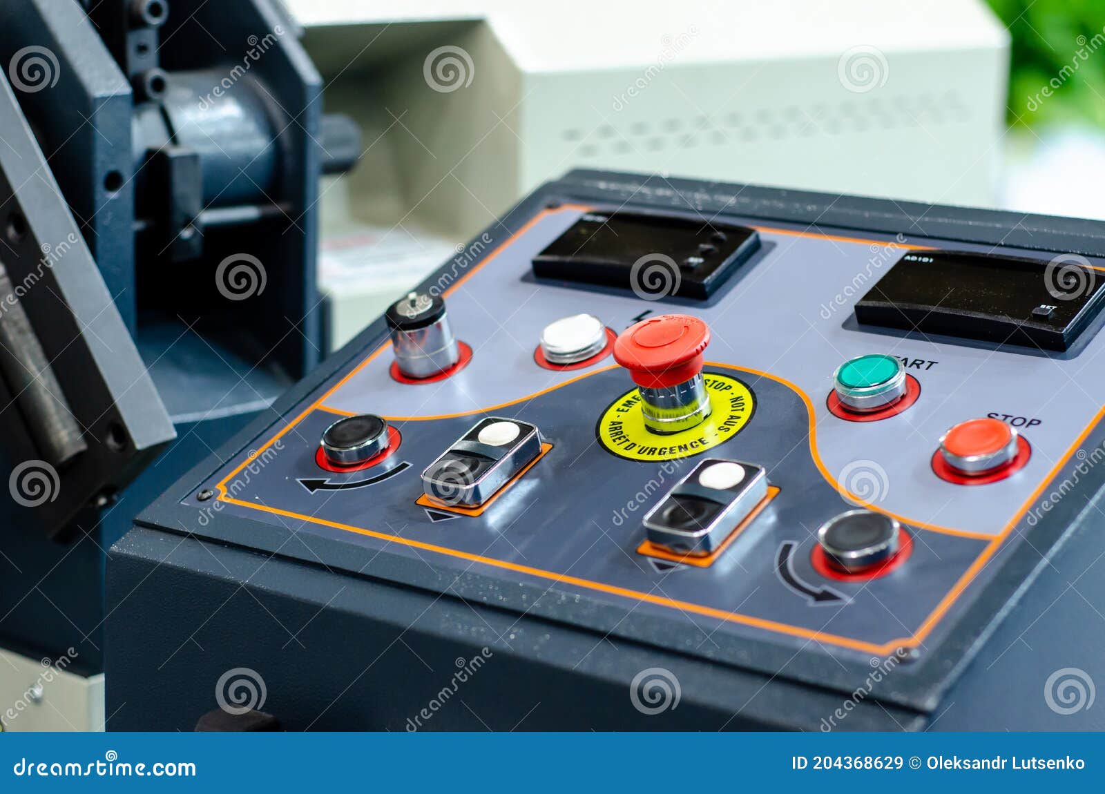 Industrial Control Panel with Buttons, Key and Switch Stock Image ...