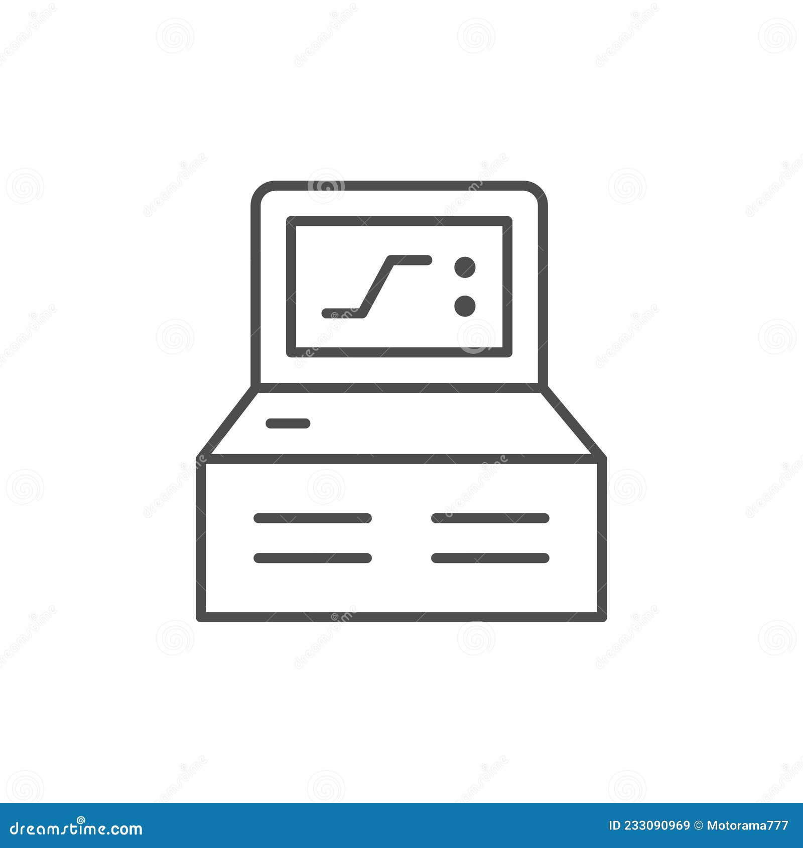 Industrial Control Panel Line Outline Icon Stock Vector - Illustration ...