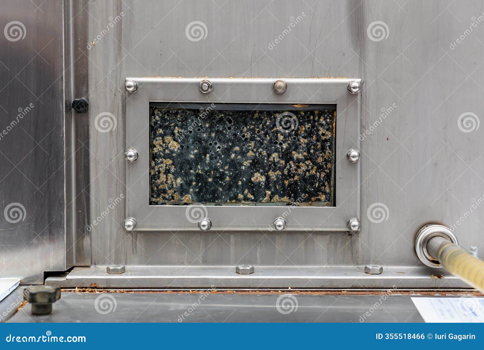 Industrial Control Panel with Viewing Window and Protective Cover Stock ...