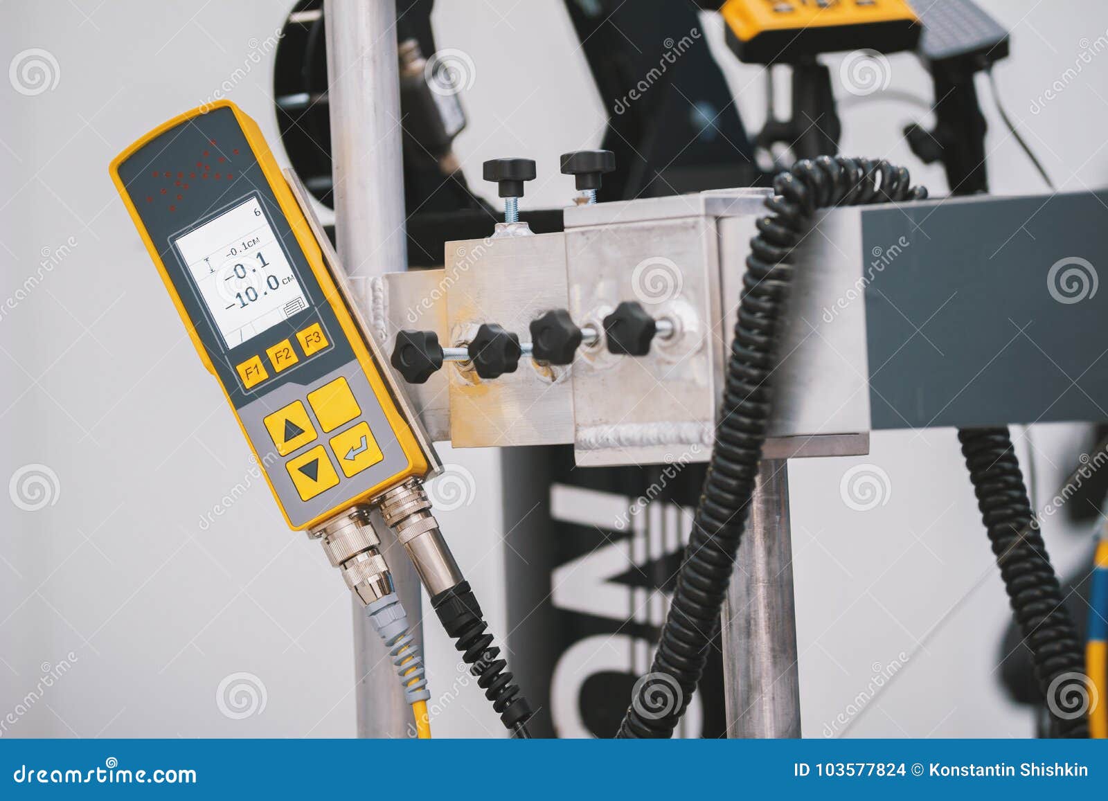 Industrial Control Remote Panel in Robotics Manufacturing Stock Photo ...