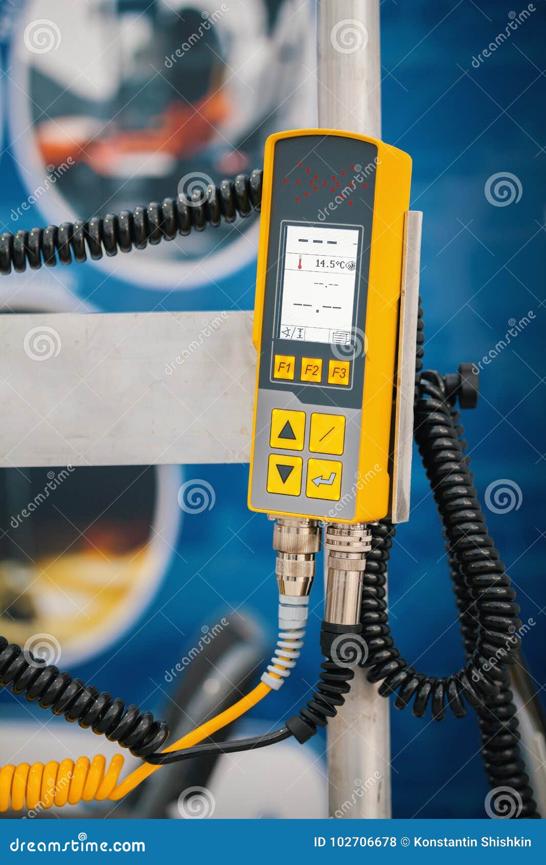 Industrial Control Remote Panel in Robotics Manufacturing Stock Photo ...