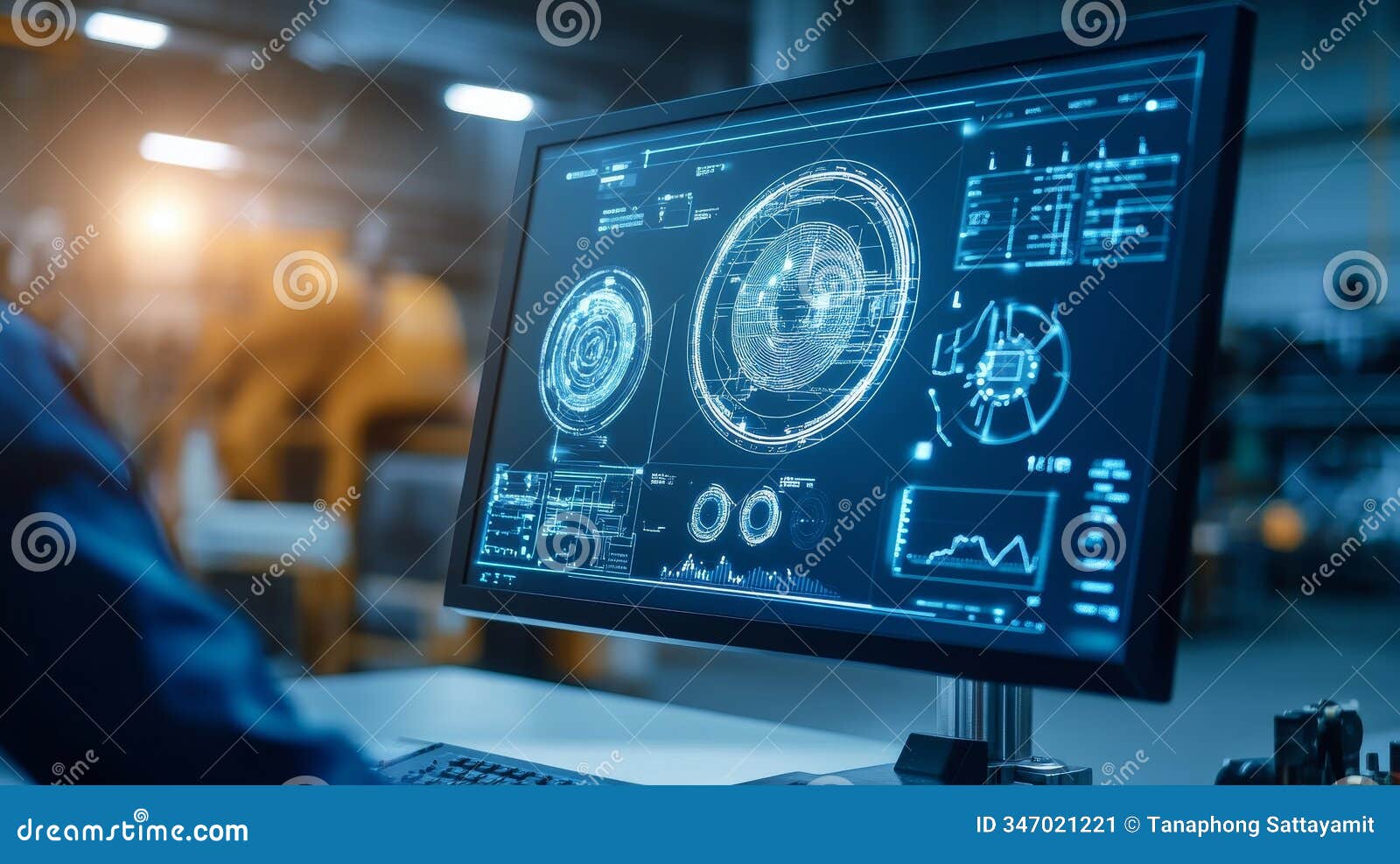 Industrial Control Room Monitoring System Mining Operation Digital ...