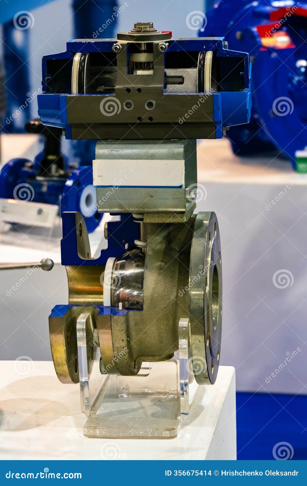 Industrial Control Valve Cutaway for Technical Study Stock Photo ...