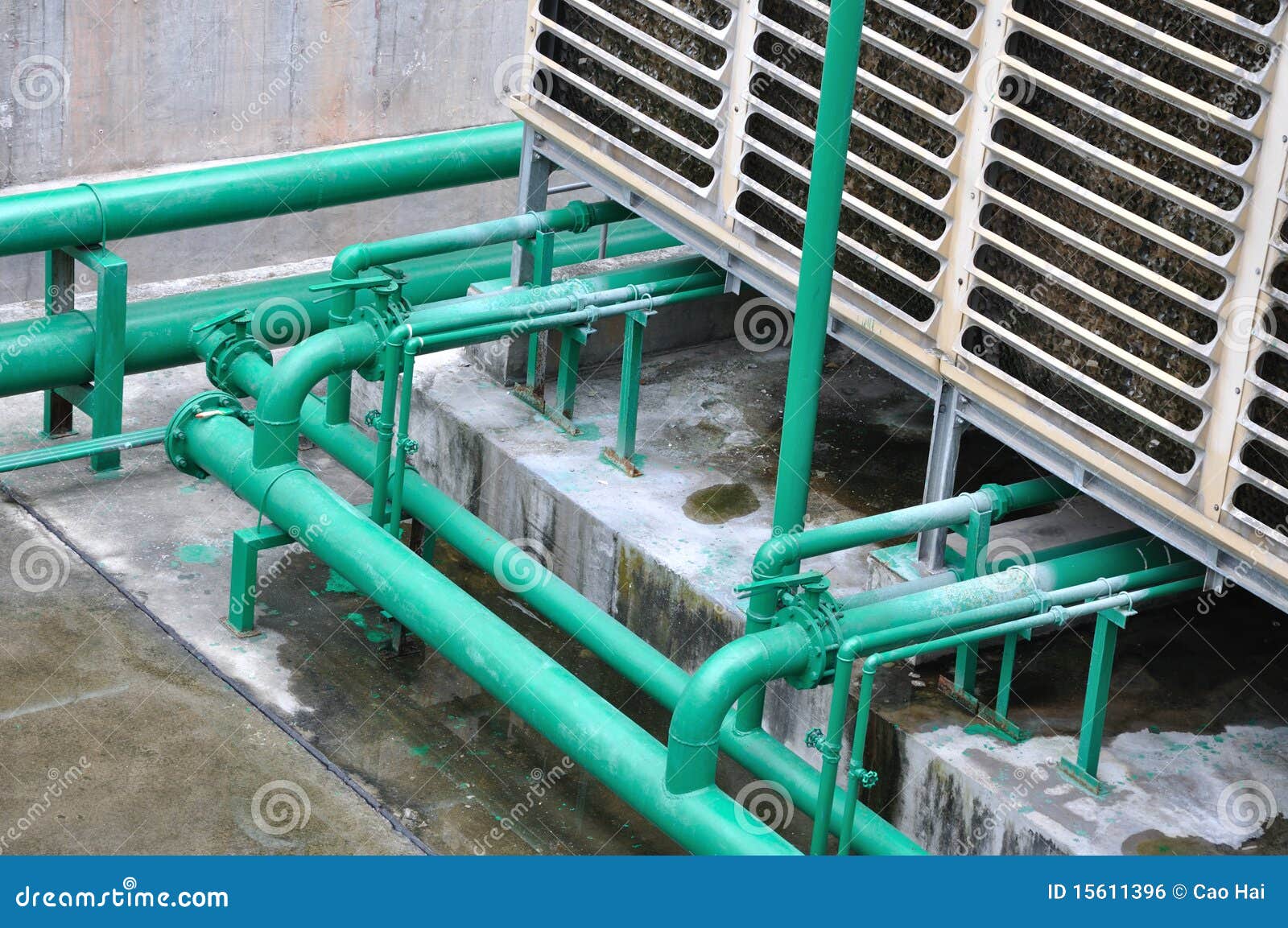 Industrial cooler and pipe stock photo. Image of white - 15611396