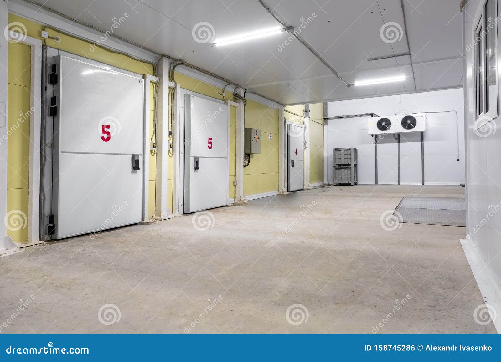 Industrial Cooling Chamber Outside View Stock Photo - Image of ...