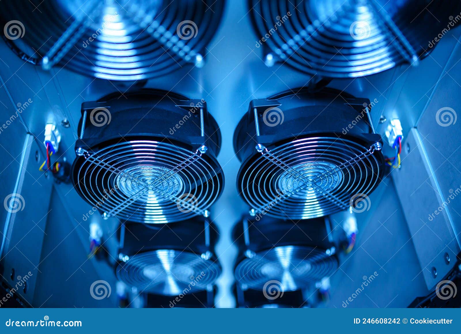 Industrial cooling fans stock photo. Image of industrial - 246608242