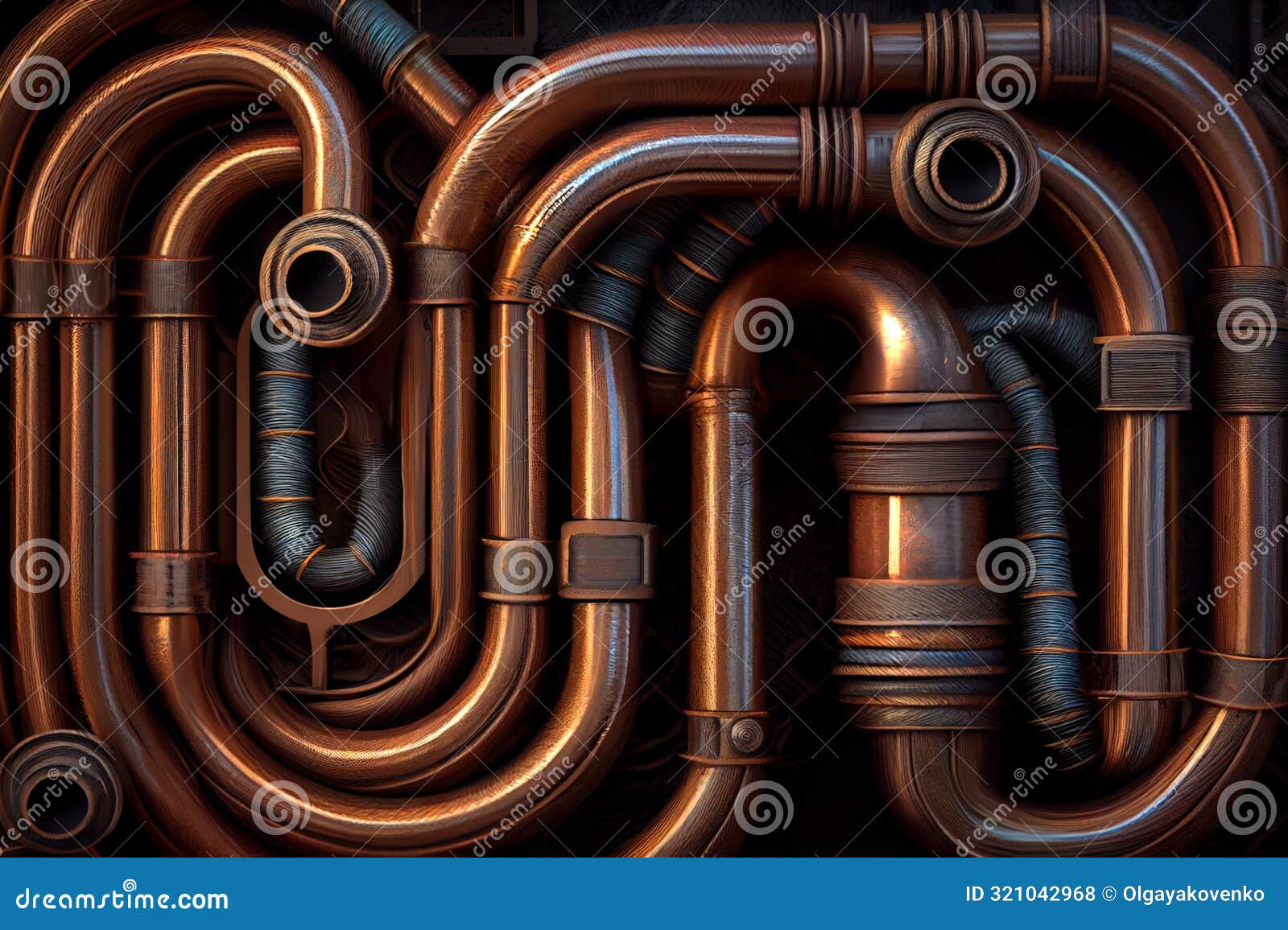 Industrial Copper Podium On Dark Teal Background For Rugged Product Displays In Realistic Photo ...