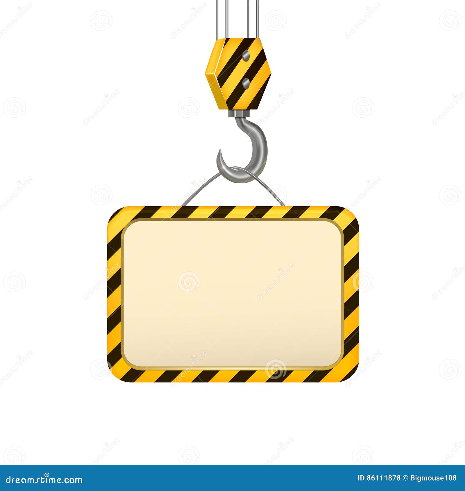 Industrial Crane Hook Banner Card. Vector Stock Vector - Illustration ...