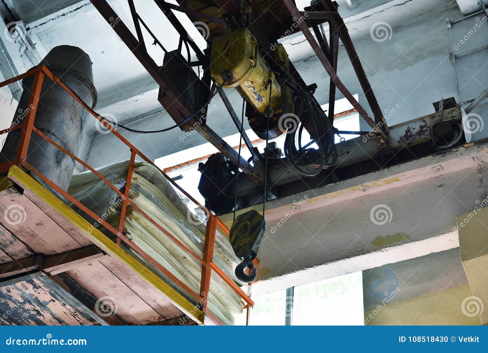 Industrial crane hook stock photo. Image of iron, hoist - 108518430