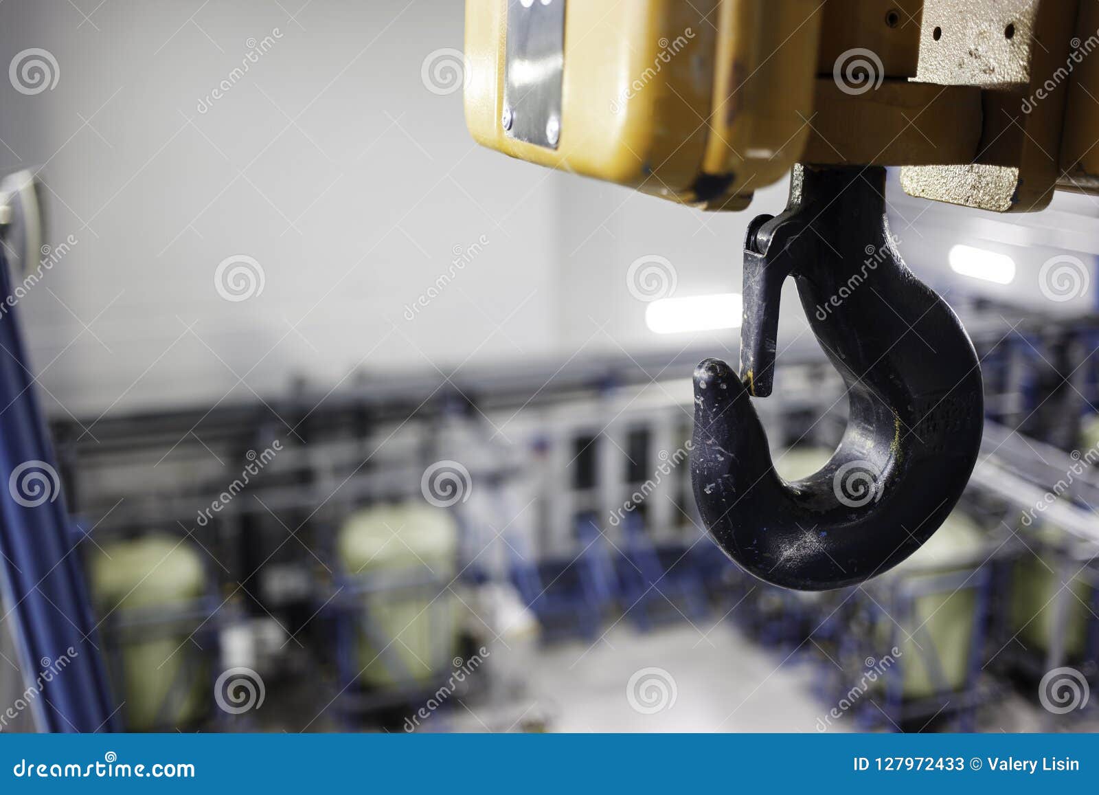Industrial crane hook stock image. Image of load, black - 127972433