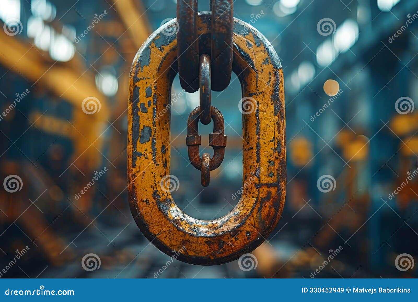 Indoor Construction Close Up Of Rigging Equipment For Lifting Goods ...