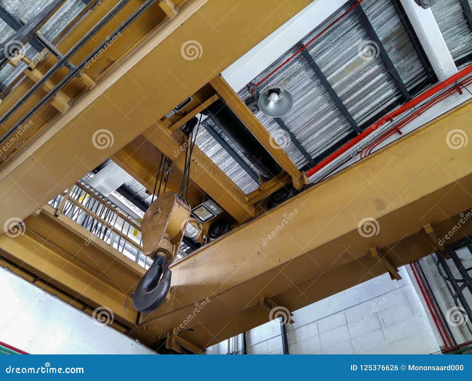 Industrial Crane Hook Loading Stock Photo - Image of iron, strength ...