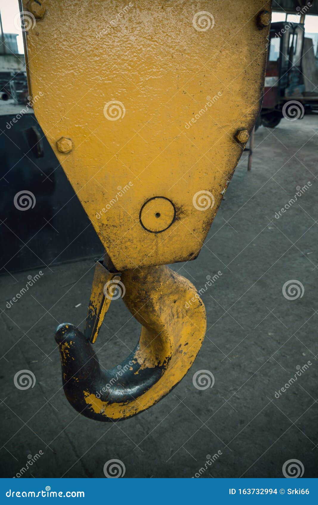 Industrial crane hook stock photo. Image of cable, industrial - 163732994