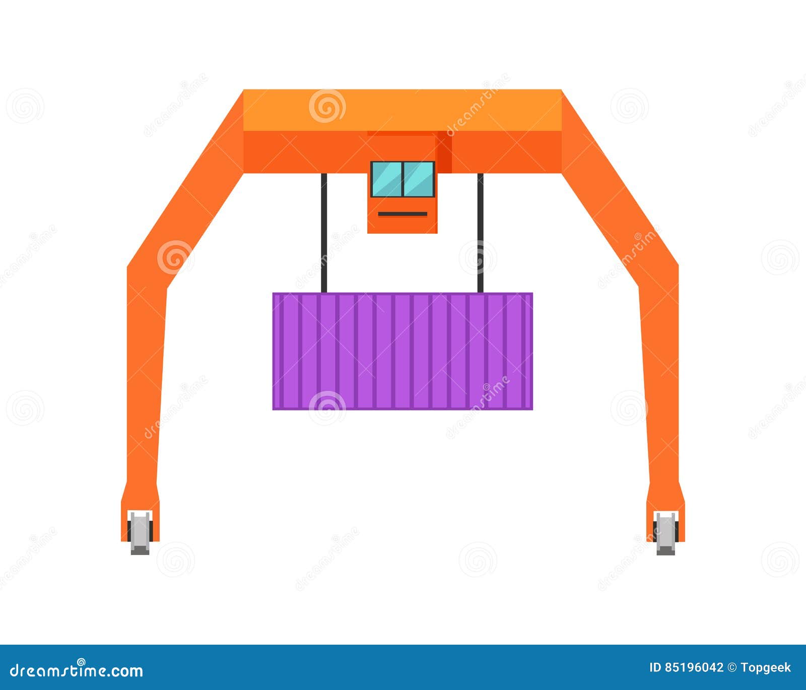 Loading Container On Cargo Airplane Cartoon Vector | CartoonDealer.com ...