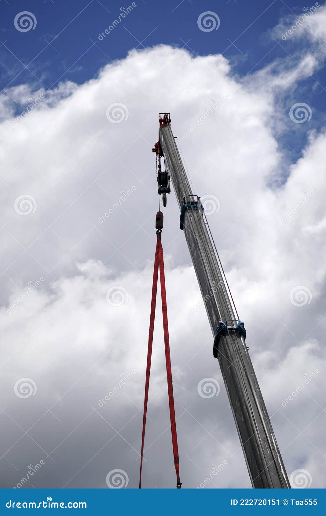 Industrial Crane Operating and Lifting an Construction Material in Site ...
