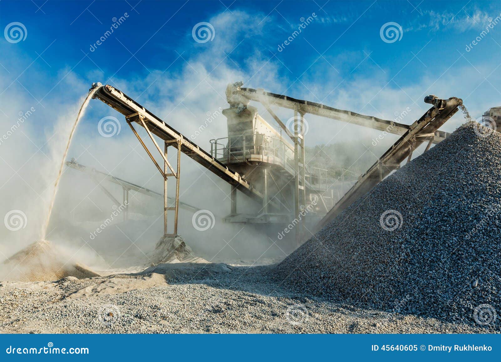Industrial Crusher - Rock Stone Crushing Machine Stock Image - Image of ...