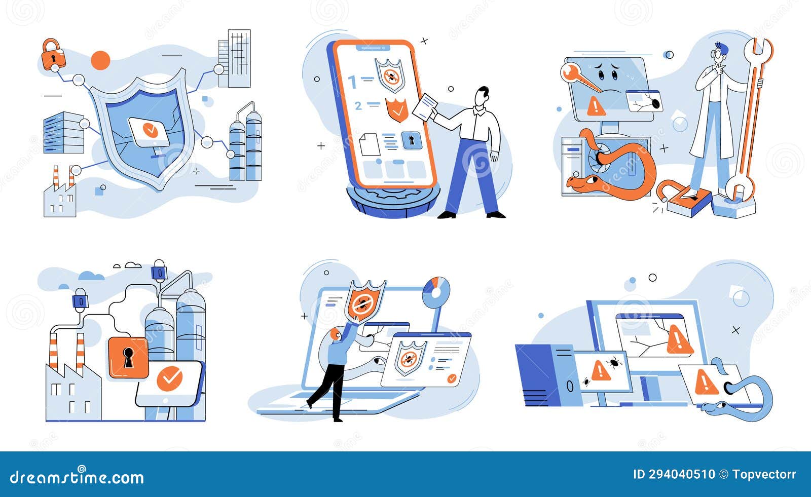 Industrial Cyber Security. Hacking Poses Significant Threat To Security Industrial Systems Stock ...