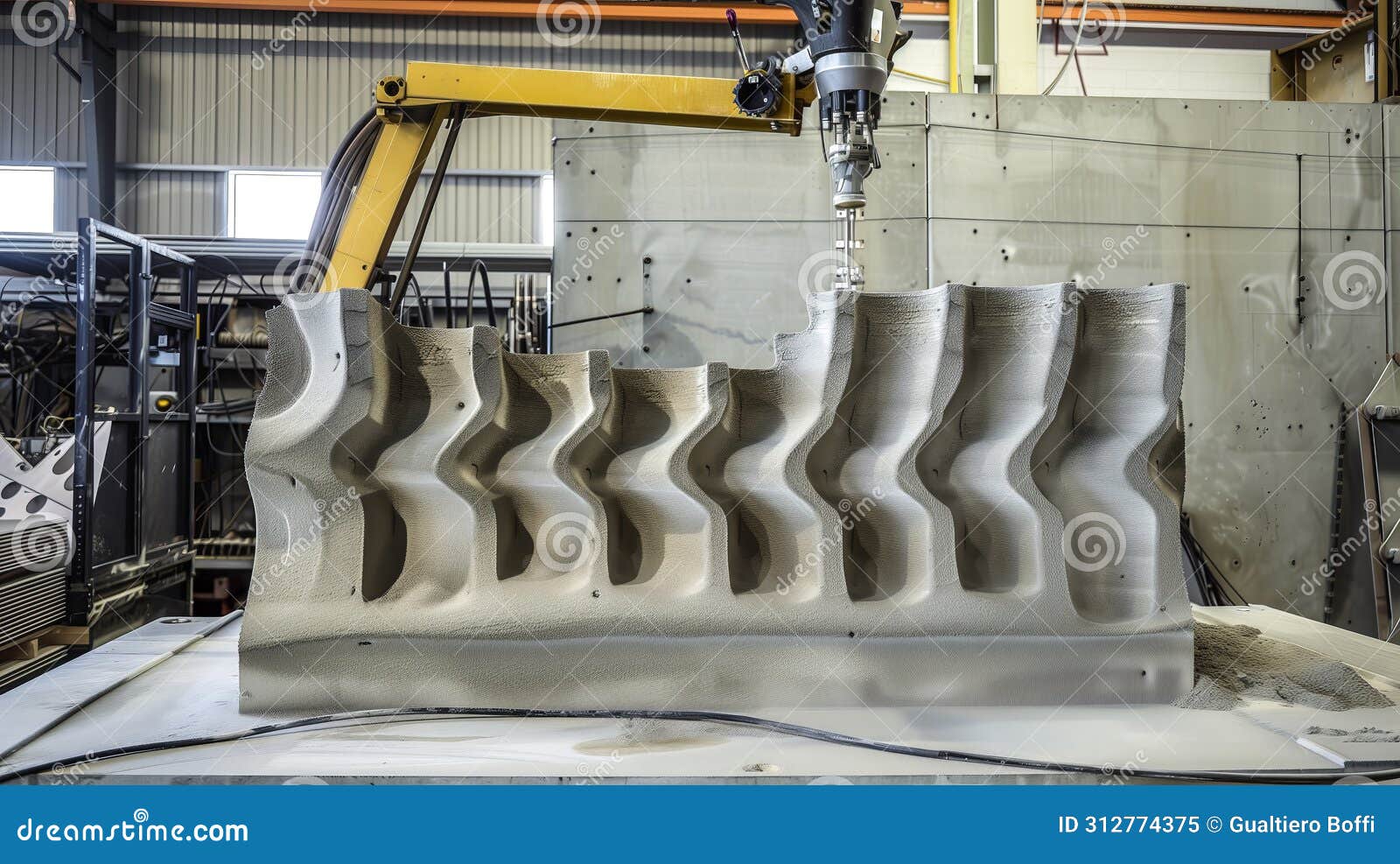 Industrial 3d Printer Creating a Large Component Stock Illustration ...